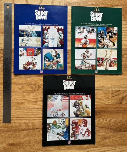 1977 McDonald's History Of The Super Bowl Magazine Booklet Set of 3 | eBay