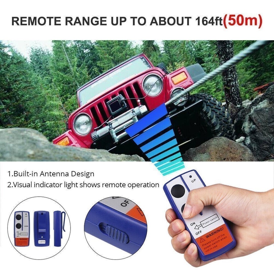 12V 500A Winch Solenoid Relay Controller Contactor 15000LB Max For Warn ...