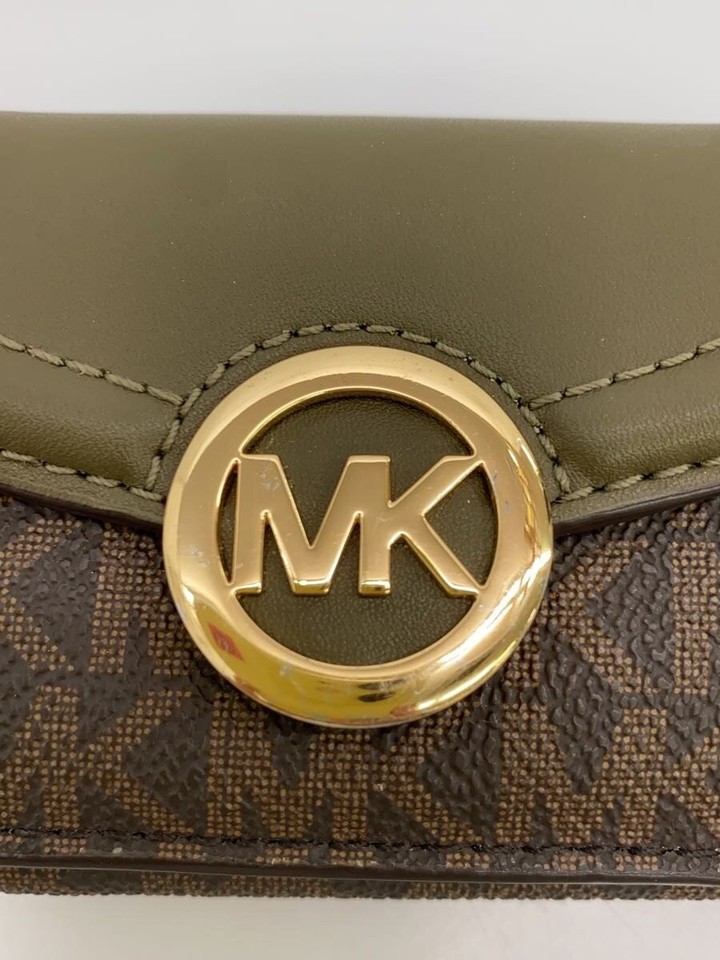 MICHAEL KORS Tri-fold Wallet BRW All-over Pattern Women's | eBay