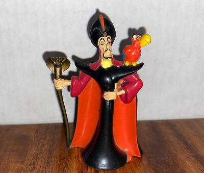 1992 Mattel Disney Aladdin Jafar With Iago Mini PVC 3" Figurine Cake ...