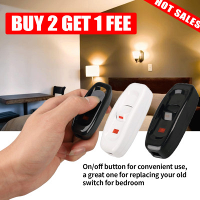 240V 10A Inline ON/OFF Button Table Lamps Desk Light Cord Cable Switch ...