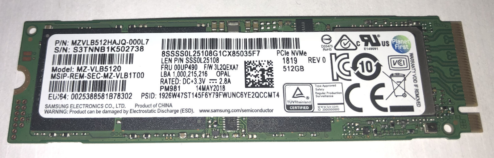 NEW SAMSUNG 512GB MZ-VLB5120 SSD M.2 NVMe MZVLB512HAJQ-000L7 – Guaranteed