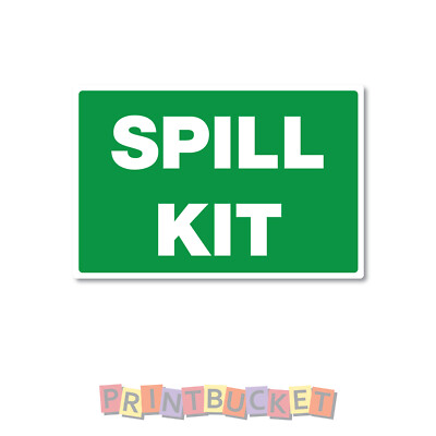 Spill Kit sticker 200mm quality water and fade proof vinyl safety ...