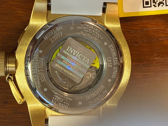 Invicta Pro Diver Mens Automatic Watch Model 23507 White & Gold for ...