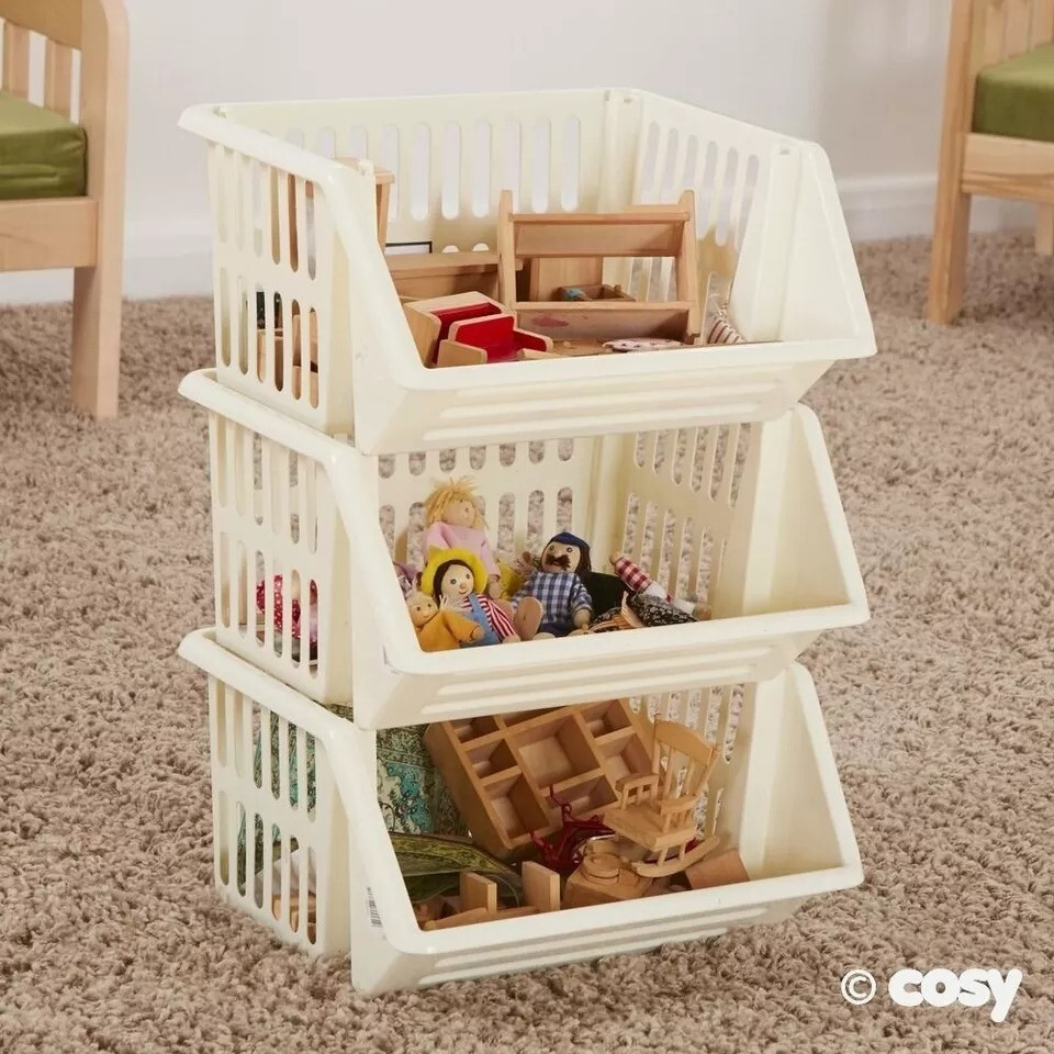 Plastic Vegetable Storage Basket Stand Kitchen Stacking Stackable Rack ...