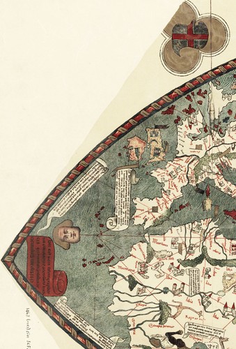 Genoese World Map 1457 Antique Reprint Historic Atlas Old Replica Art ...