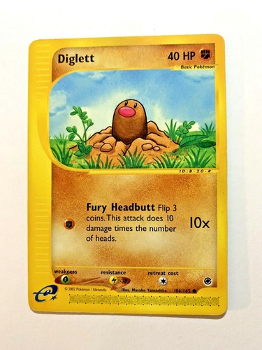 DIGLETT - e-Card Series - Pokemon - Expedition Set 106/165 - 2002 - EXC ...