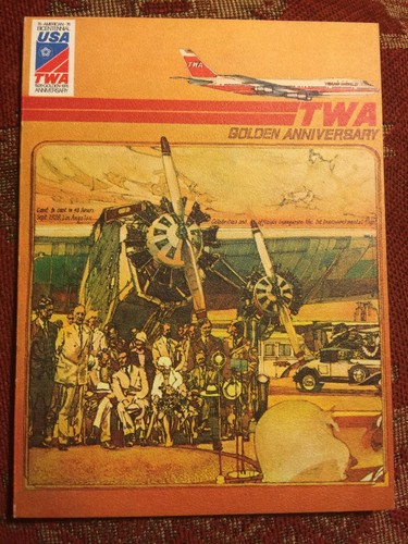 Rare FLIGHT TWA Golden Anniversary 1976 Gourmet Vintage Menu Beer ...