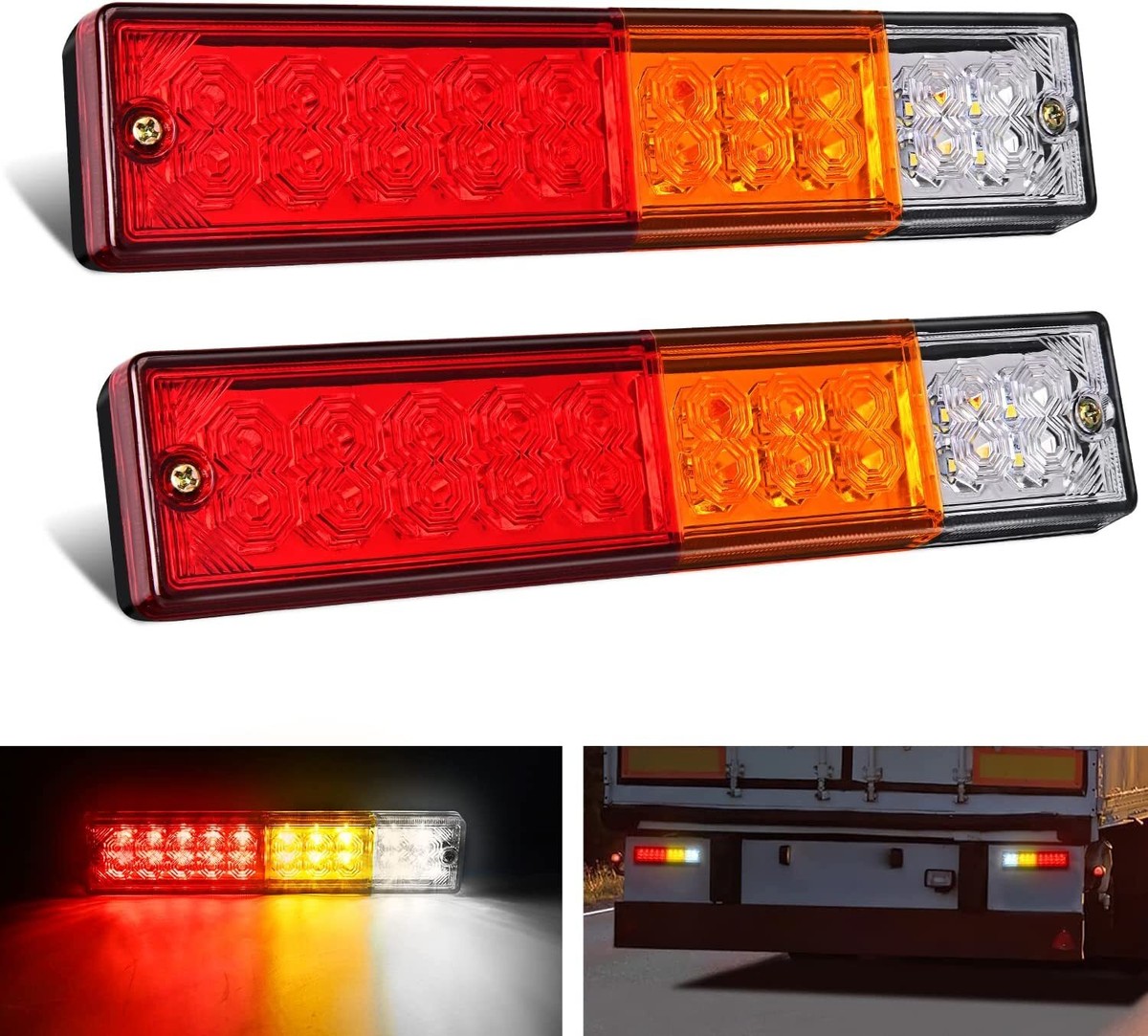 Trailer Wiring With Reverse Lights LED 6" Oval Clear Submersible