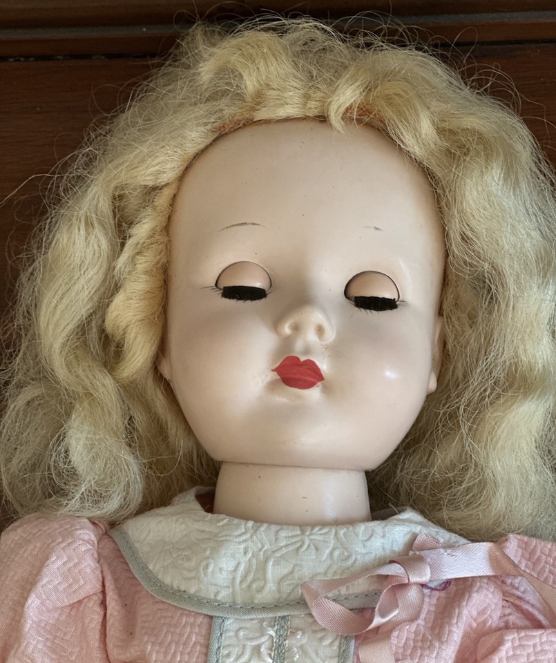 Effanbee Honey Walker Hard Plastic Doll 19 In. with Dress & Shoes tlc ...