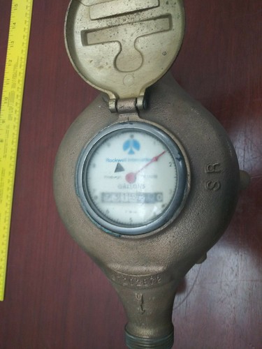 VINTAGE ANTIQUE STEAMPUNK BRASS RARE ROCKWELL WATER METER 1” | eBay