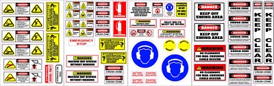 WHEEL LOADER Risk Assessment Safety stickers UV LAMINATED | eBay