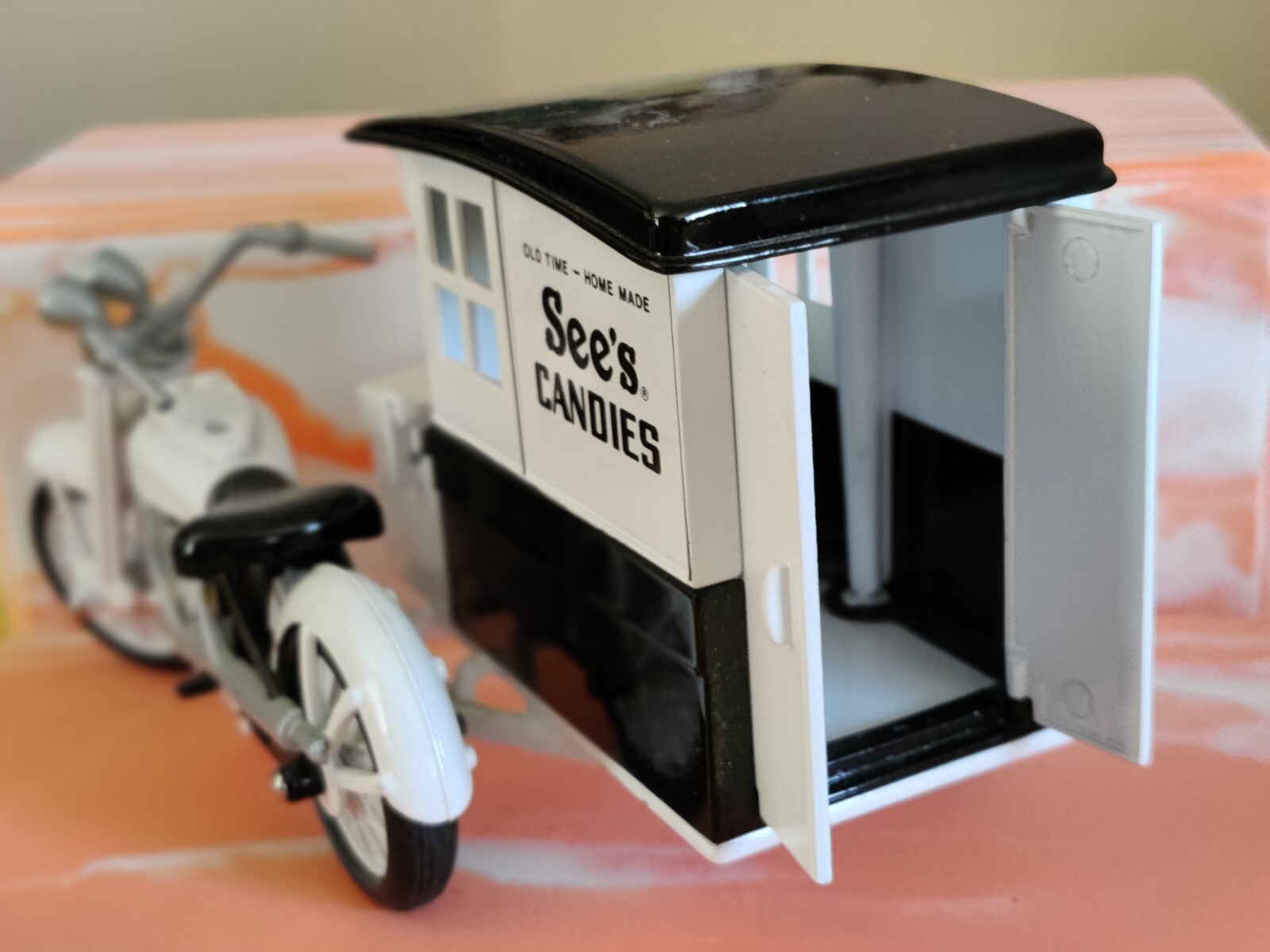 Vintage See's Candies Diecast Motorcycle & Delivery Side Car No Driver ...