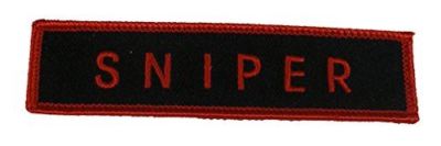 SNIPER TAB PATCH SHOOTING MARKSMAN SHARPSHOOTER RIFLE MILITARY LAW ...