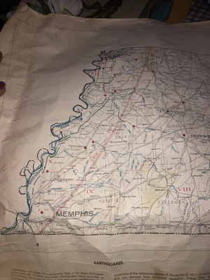 1977 Geological Map of Tennessee Large Wall | Grelly UK