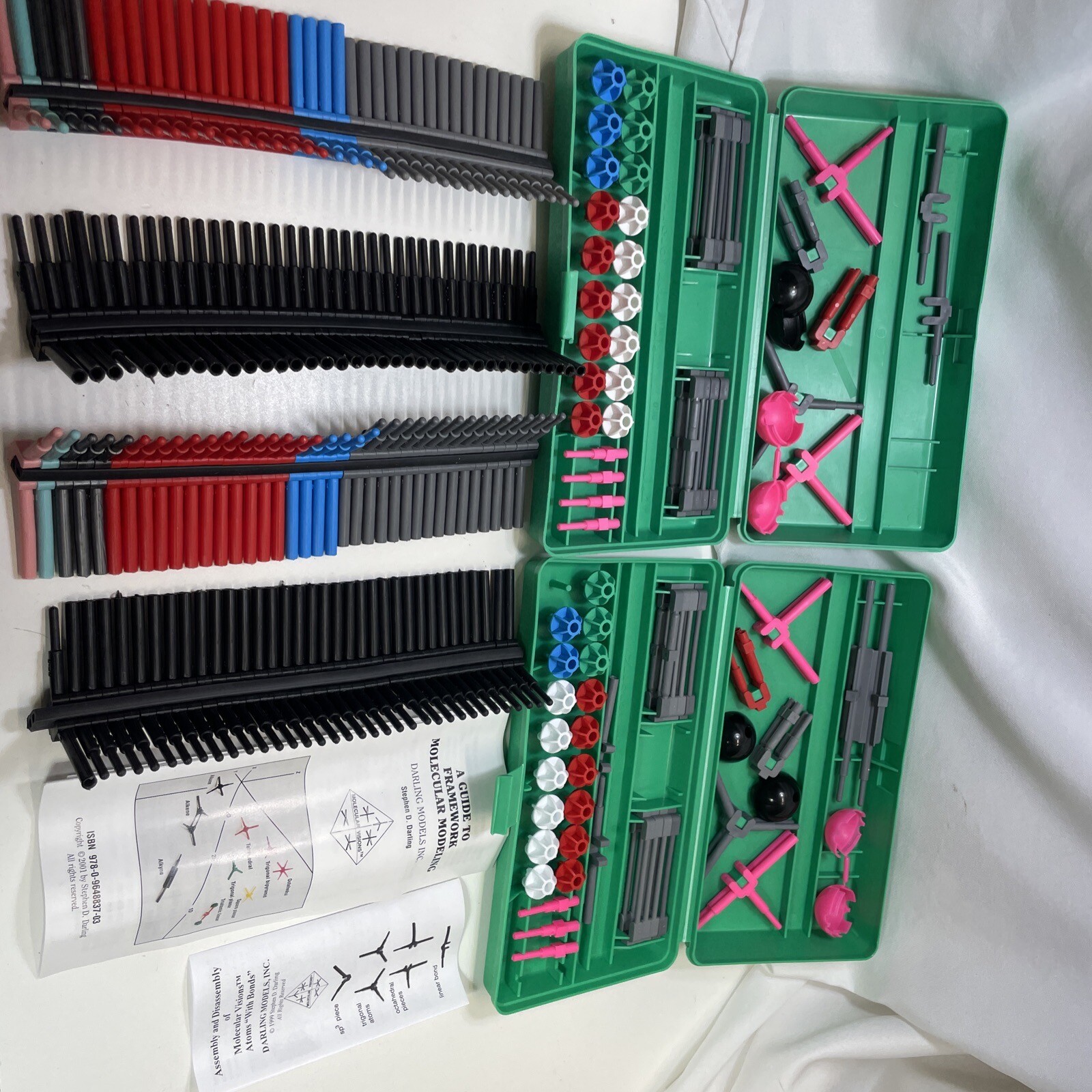 LOT OF 2 Molecular Visions The Flexible Molecular Model Kit Chemistry ...