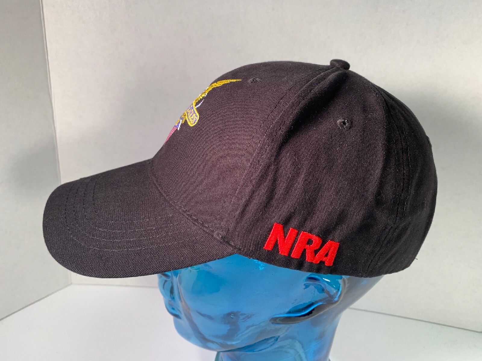 NRA Golden Eagles Logo Cap Hat Adjustable Strap Black… - Gem