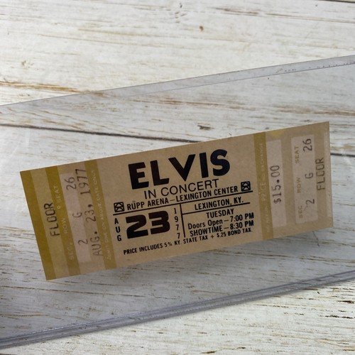 ELVIS PRESLEY UNUSED CONCERT TICKET Rupp Arena Lexington Kentucky Aug ...
