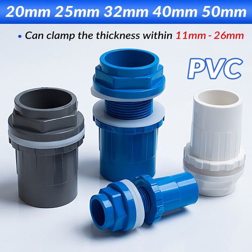 20/25/32/40/50mm ID PVC Fish Tank Drain Pipe Connector Water Tank ...