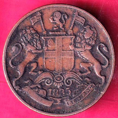 EAST INDIA COMPANY 1835 ONE QUARTER ANNA RARE COIN #A36 | eBay