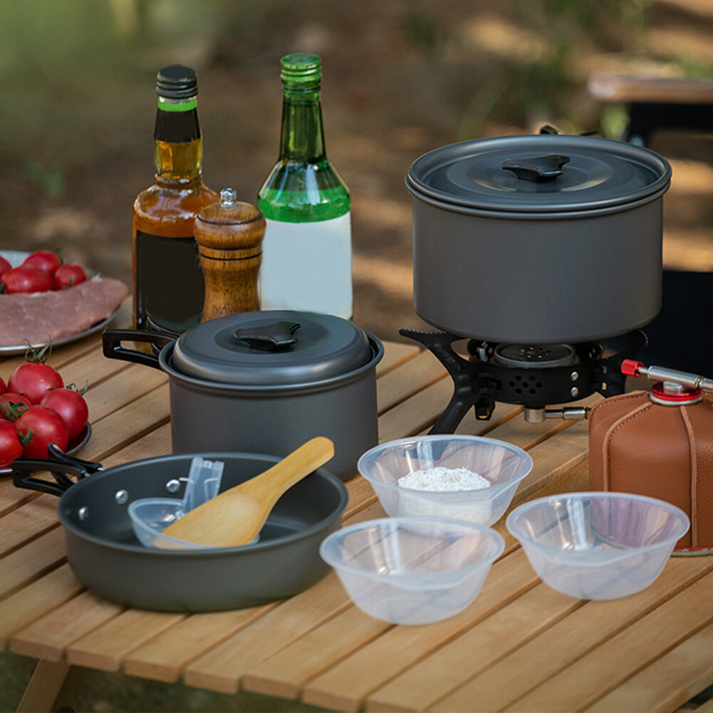 A# 10PCS Travel Cutlery Utensils 2-3 Person for Camping Backpacking ...