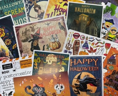 Postcrossing Halloween Surprise 6 Postcards Bundle Great Starter Pack ...