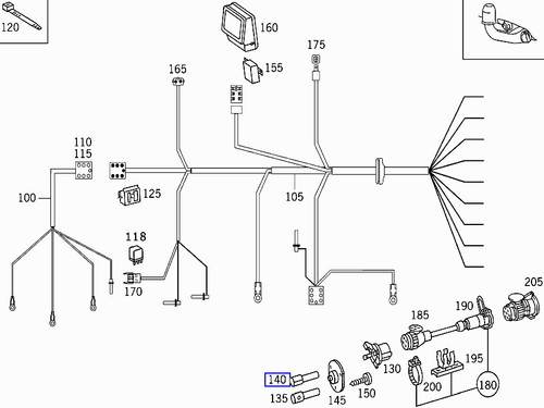 Mercedes Wiring Connector Plug Terminal Contact Pin A0045455126 New ...