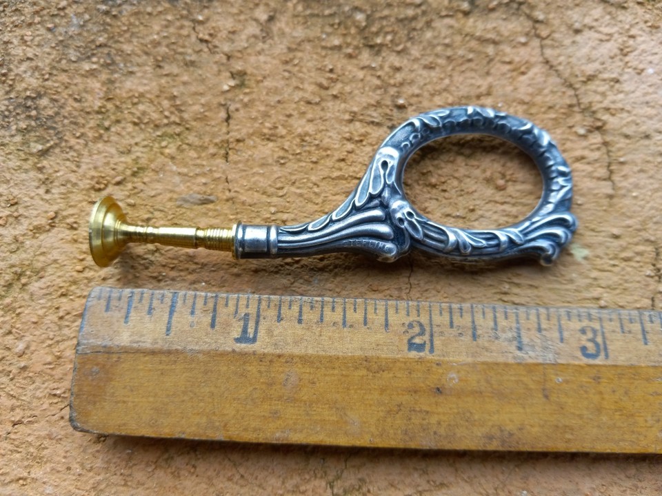 Antique Repousse Silver Custom Finger Spinner Tobacco Pipe Tamper | eBay