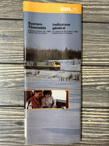 Vintage October 26 1986 Via System Timetable Pamphlet Brochure Q | eBay