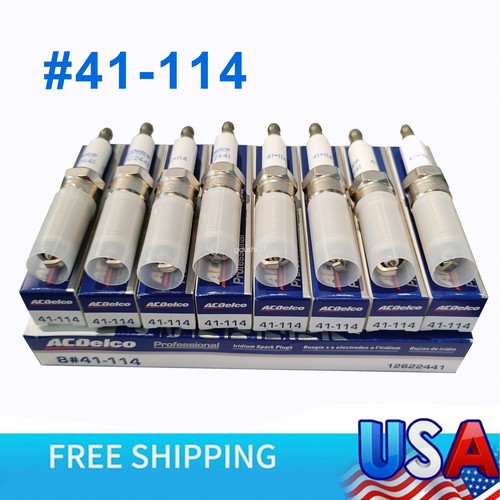 8PCS ACDELCO 12622441 41-114 Iridium Spark Plugs for Cadillac Chevrolet ...