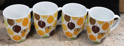 RACHEL RAY ~ LITTLE HOOT COFFEE/TEA CUPS/MUGS ~ SET OF 4 | eBay