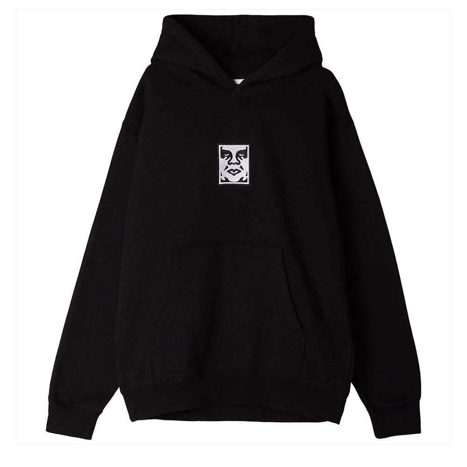Obey Icon Extra Heavy Hood II Black | eBay UK