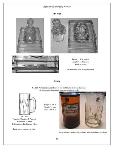 Capstan Glass Company Products-Bottles, Jars, Tumblers-Comprehensive ...