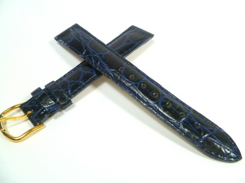 16MM Blue Croco Fingerprint Watch Strap Leather 1626 | eBay