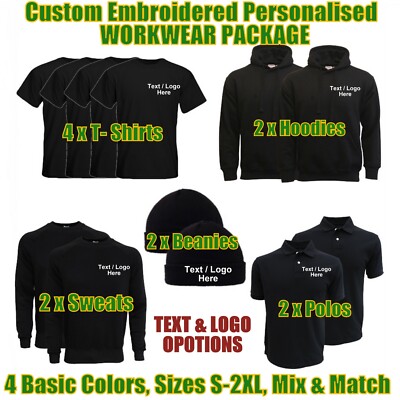 Personalised Embroidered Work Wear Package Builders Technicians Worker ...