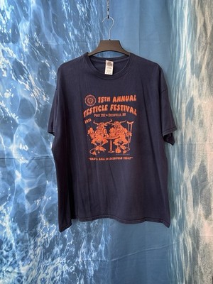 2016 15th Annual Testicle Festival Deerfield Post 392 T Shirt Navy XXL ...