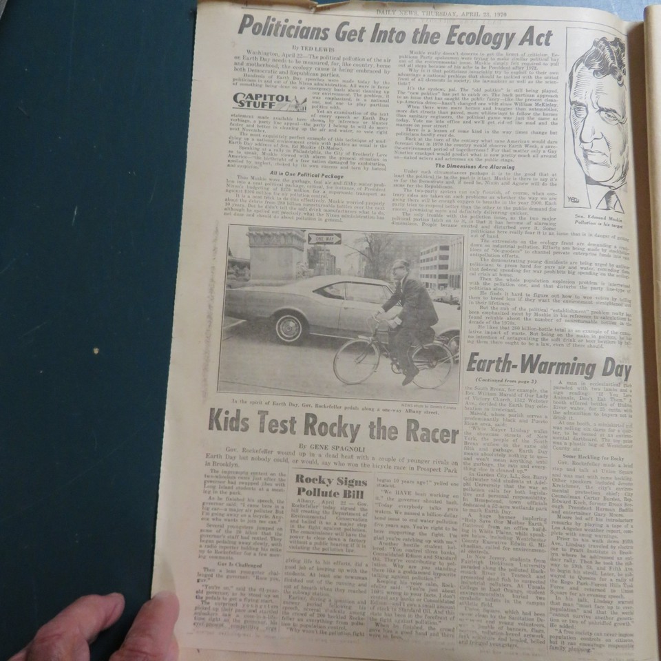 VERY FIRST EARTH DAY! APRIL 23 1970 NEWSPAPER | eBay
