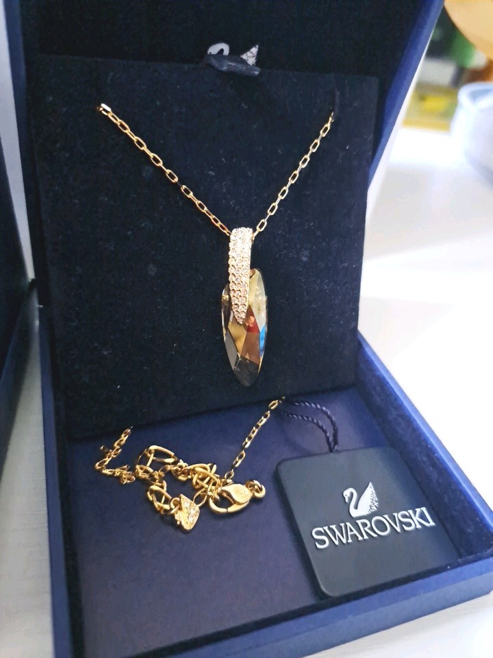 Swarovski Necklace Crafty Golden Shadow Pendant 1080588 BNWT | eBay UK