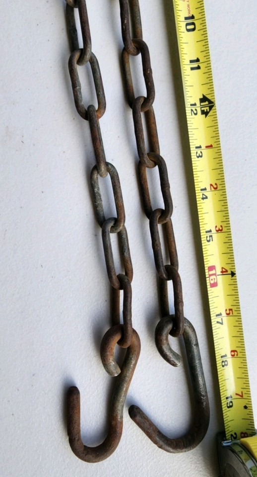 Vintage 1930's? pickup tail gate chains original Lock Hook | eBay
