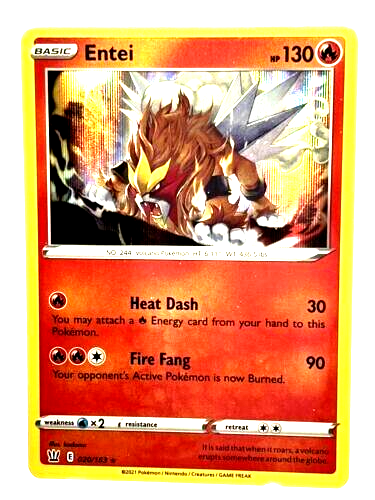 Entei Holo Rare Pokemon TCG Card 020/163 | eBay
