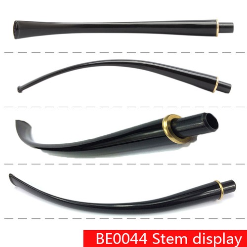 Acrylic Pipe Stem 9mm Bent Long Stem Pipe Mouthpiece for Churchwarden ...