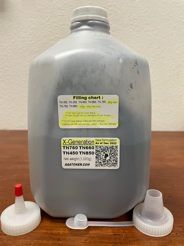 (1kg/1,000g) BULK Toner Refill for Brother TN-760 TN-770 TN760 TN-730 ...