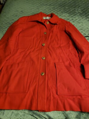 Women's Vintage knockabouts Pendleton Red Blanket Wool Lined Jacket Coat sz 12 | eBay