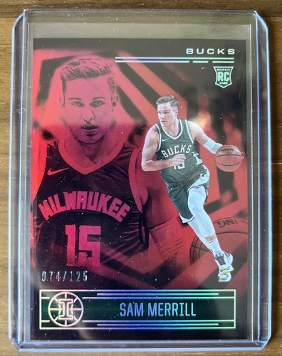 2020-21 Panini Illusions Red #199 Sam Merrill /125 Milwaukee Bucks SP ...