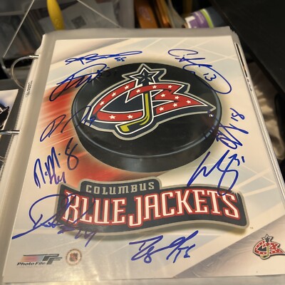 Columbus Blue Jackets Team Signed 8x10 Photo 9 Autographs Picture | eBay