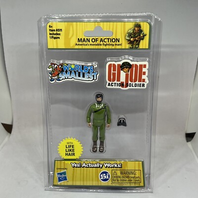 World's Smallest GI Joe Action Soldier Figure Life Like Hair Hasbro ...