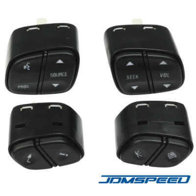 New Steering Wheel Radio Volume Control Switch 4 Button Set For GM ...