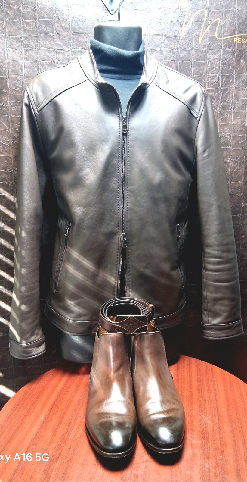 Fradi Brown Leather Jacket Size 44 | eBay