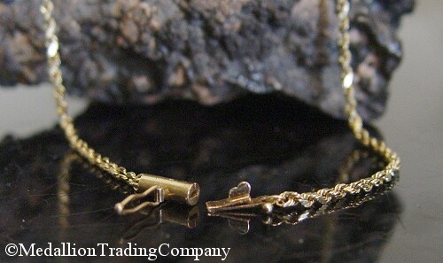 14k Solid Yellow Gold 2mm Diamond Cut Rope Chain 26 Inch Necklace 9.8 ...