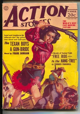 PULP: Action Stories-Summer 1949-Spicy Good Girl Art cover-Allen ...